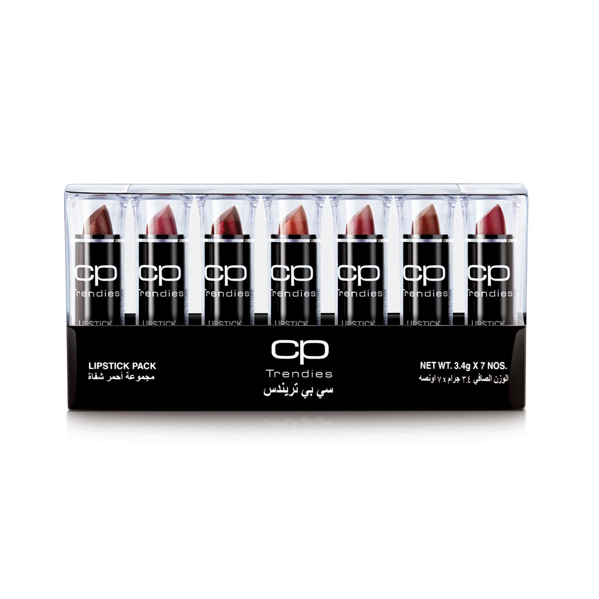CP Trendies 7Pcs Lipstick 3.4g Pack 3 for Women - Scion International